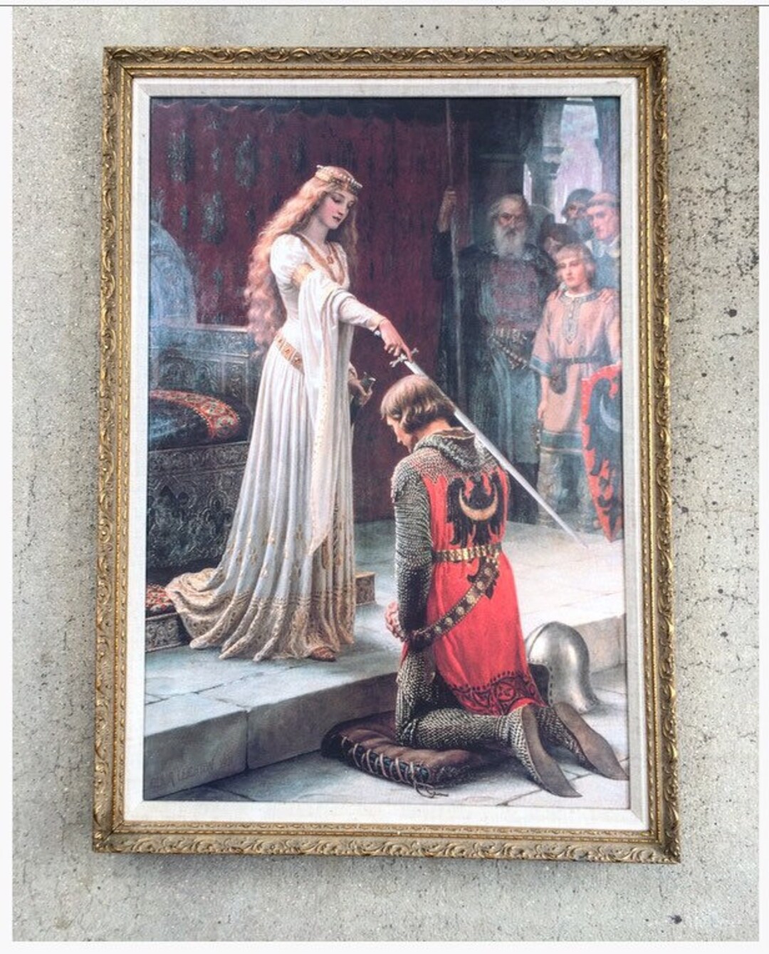 Rare 70s Huge the Accolade Framed Fine Canvas Print 31x 22 Inches - Etsy
