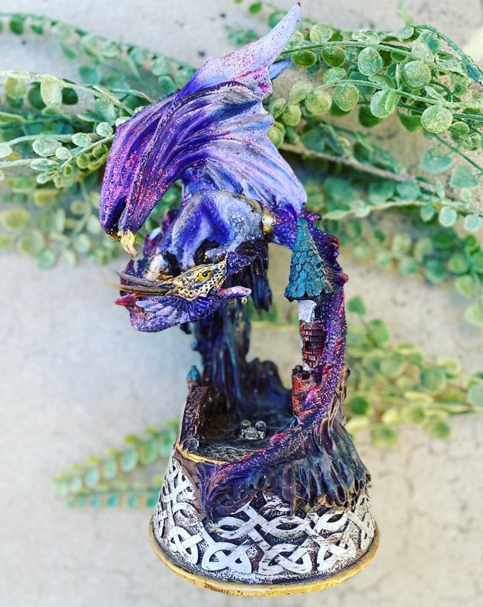 90s Glitter Dragon with Blinking Lights | Etsy