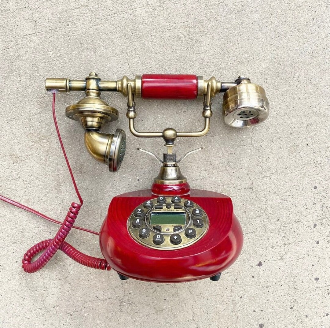 70s Wooden Phone - Etsy