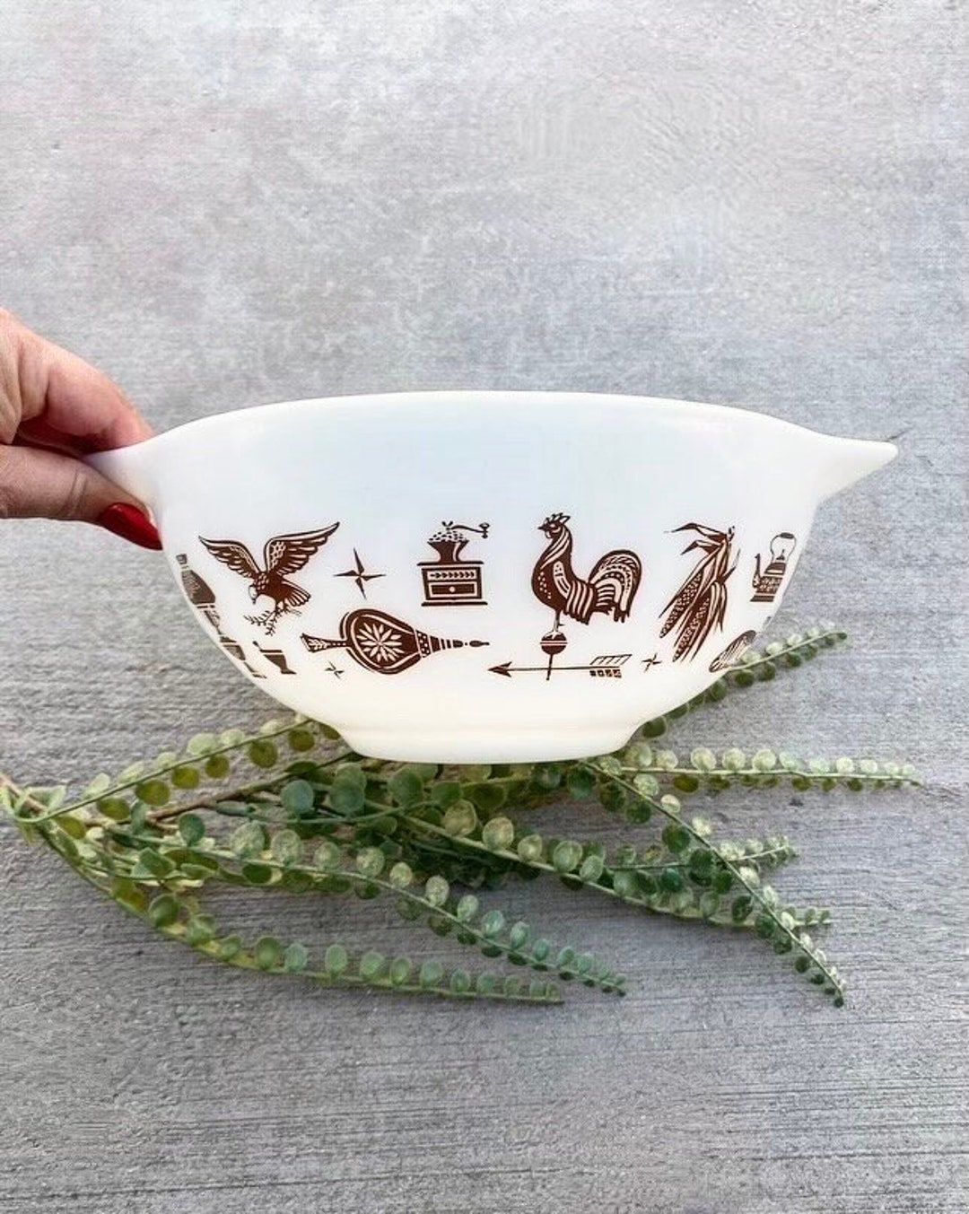 60s Pyrex Early American Cinderella Pattern Mixing Bowl - Etsy