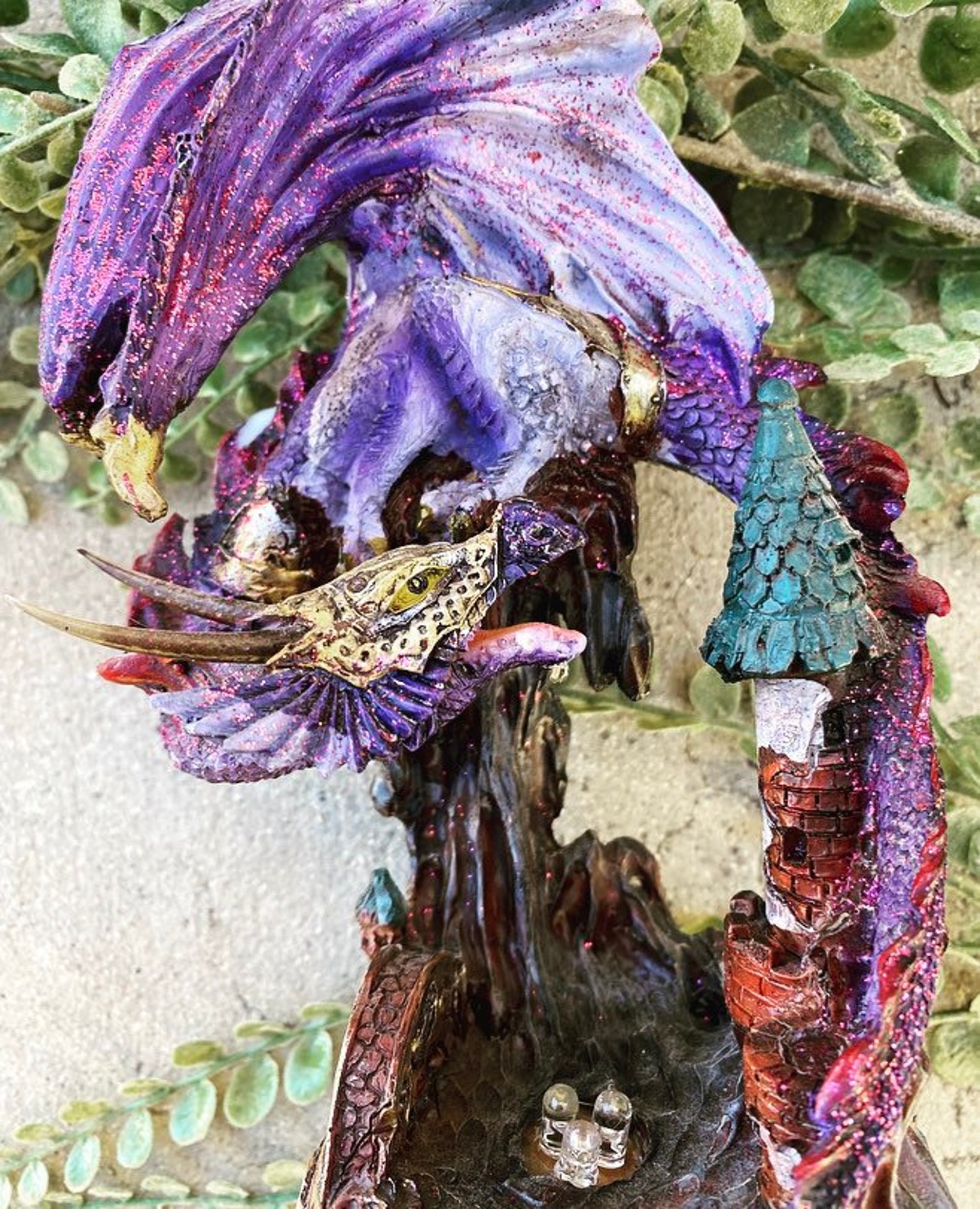 90s Glitter Dragon With Blinking Lights - Etsy