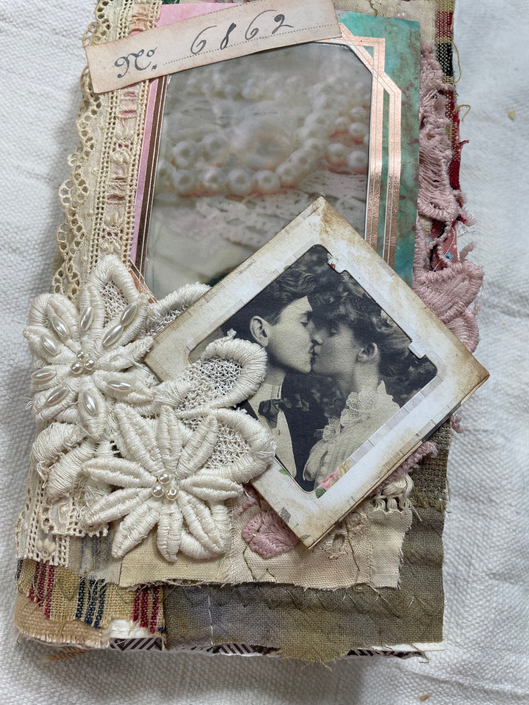 Handmade Junk Journal NO 6862 Picture Frame of Couple Soft Covered ...