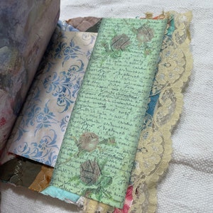 Handmade Junk Journal JJ Called Hotel Burgundy With Lady in Frame Soft ...
