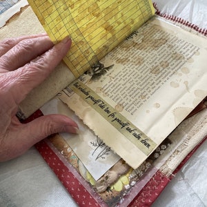 Journal Called EMBRACE Junk Journal Handmade Creative Journal Cloth ...