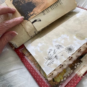 Journal Called EMBRACE Junk Journal Handmade Creative Journal Cloth ...