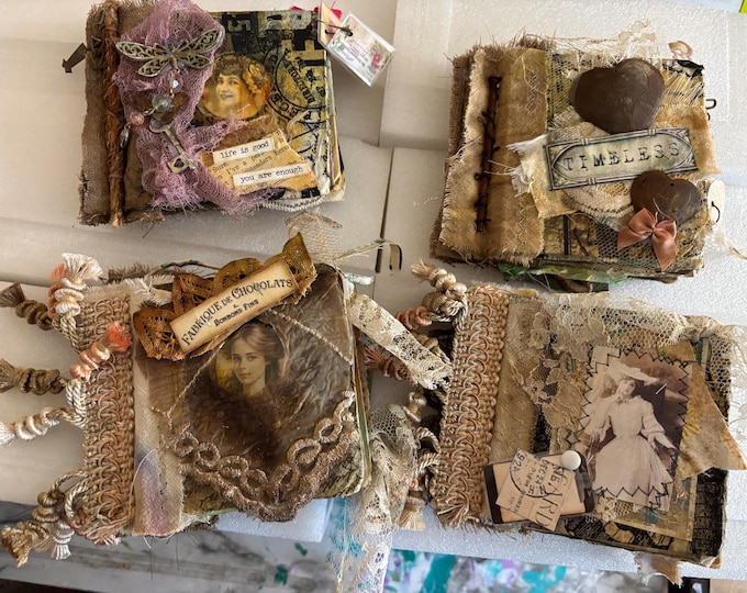 Grunge Inspired Art Journal- Junk Journal- Rusty Chic- Handmade Art ...