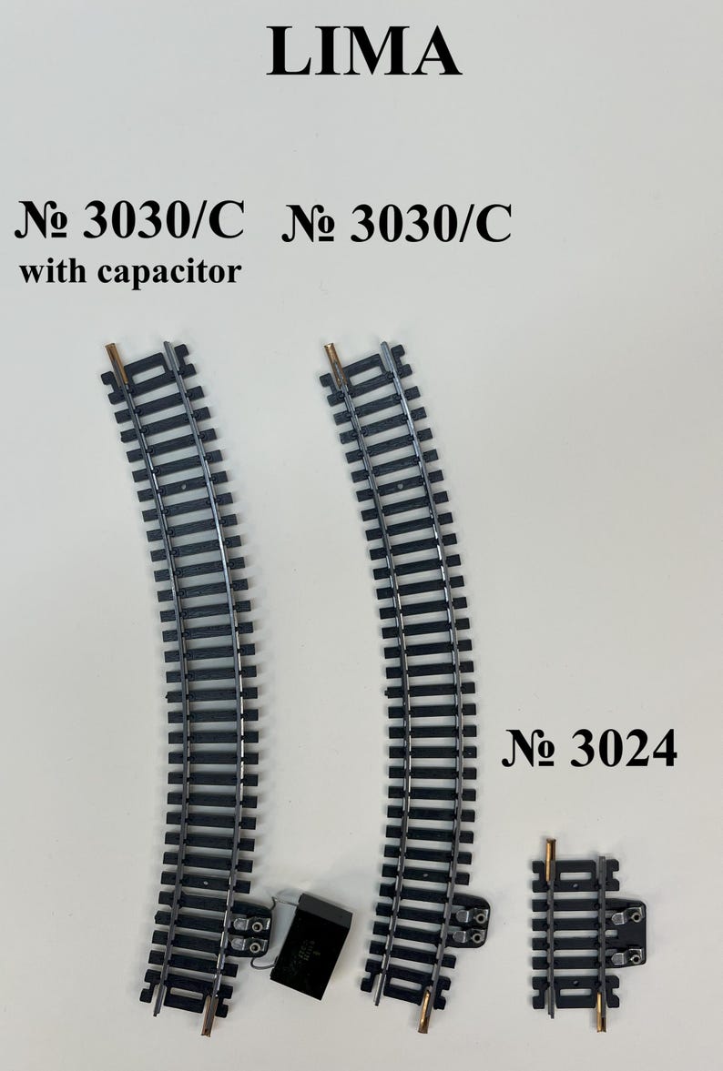 Vintage Lima HO 1:87 Railway Tracks & Accessories, Italy 80s. Code 100 ...