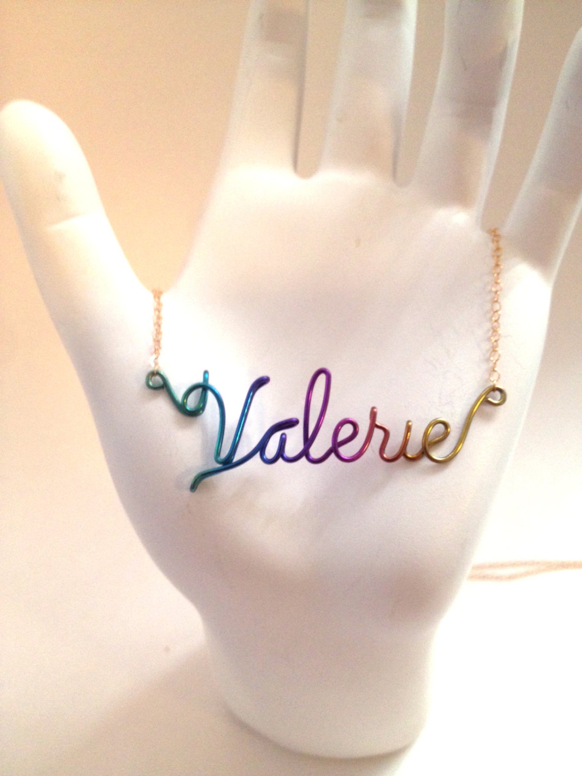 Wire Name Necklace Personalized Name Jewelry Personalized - Etsy