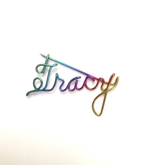 Wire Name Pin Personalized Name Jewelry Personalized Name - Etsy