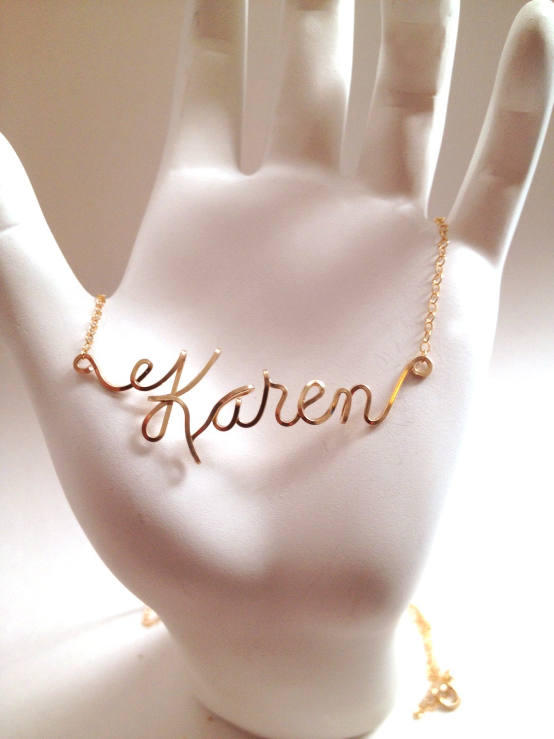 Wire Name Necklace Personalized Name Jewelry Personalized - Etsy