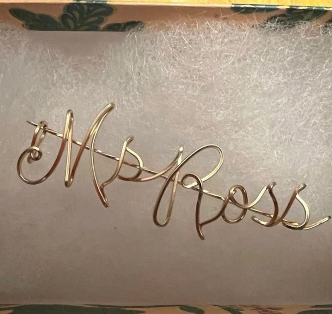 Double Name • Wire Name Pin • Personalized Name Jewelry • Gold Name ...