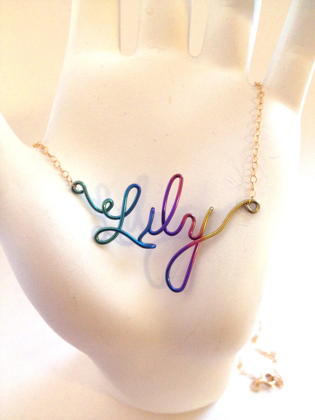 Wire Name Necklace Personalized Name Jewelry Personalized Name Necklace ...