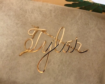 Wire Name Pin • Personalized Name Jewelry • Personalized Name Pin ...