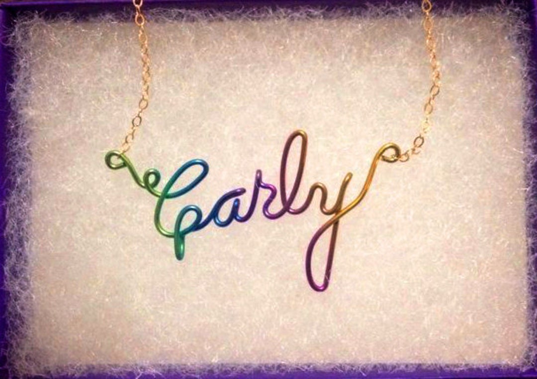 Wire Name Necklace • Personalized Name Jewelry • Personalized Name ...