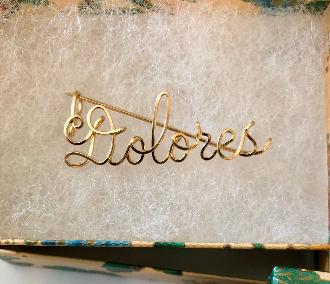 Wire Name Pin • Rose Gold Fill Name Jewelry • Personalized Name Pin ...