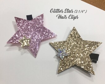 Star hair clips | Etsy