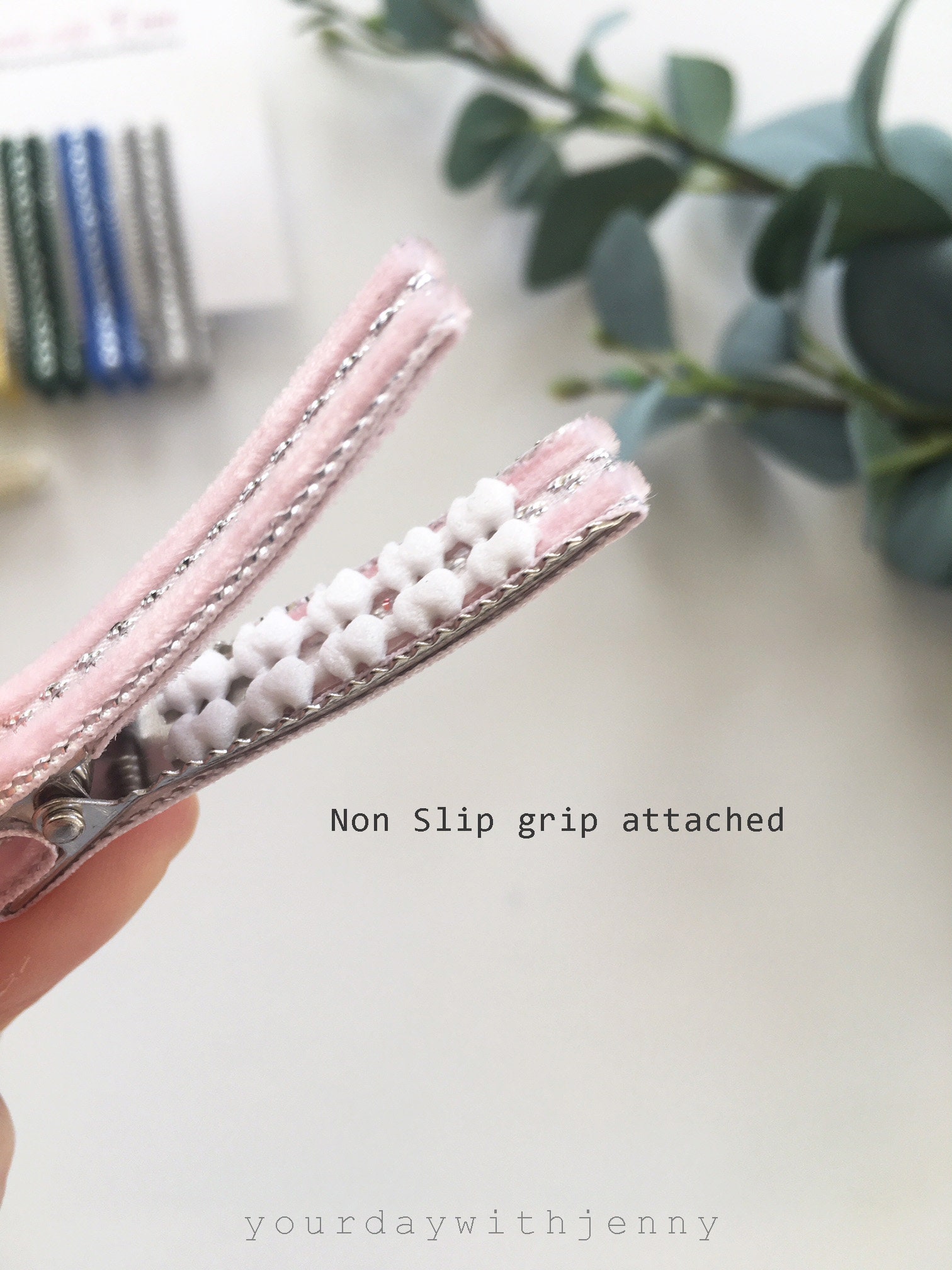 Hair Clips set of 6 Fully Lined Polka dot hair clips Velvet | Etsy