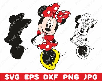 Minnie silhouette | Etsy