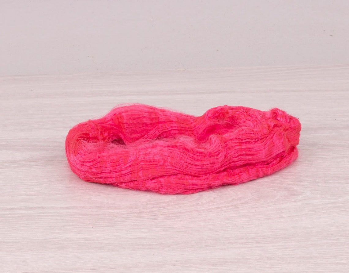 Viscose Fiber V-190, 1.8oz (50gr) for Felting, Nuno Felting, Spinning ...