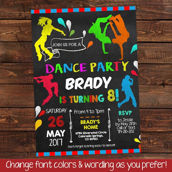 Disco Party Invitations Printable