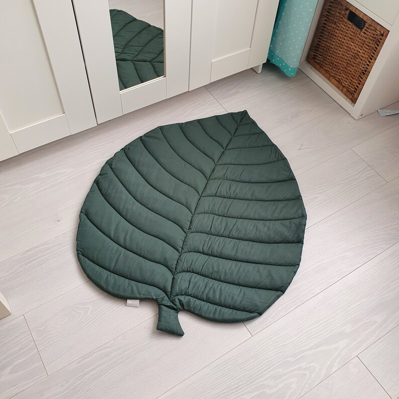 Jungle Theme Nursery Decoration Green Leaf Baby Play Mat - Etsy