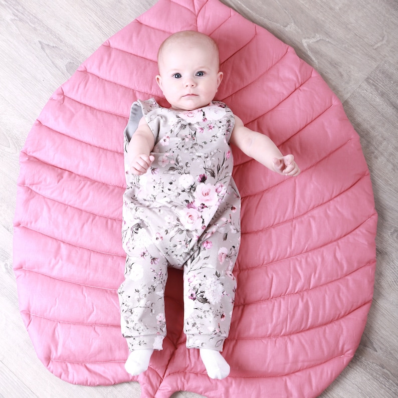 Pink Cotton Leaf Play Mat Soft Carpet Leaf Activity Mat for - Etsy