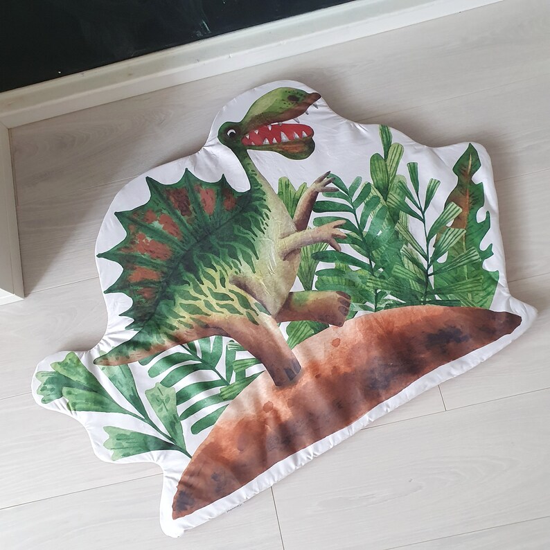 Dino Shape Play Mat Dinosaurs Nursery Decoration Quilted | Etsy