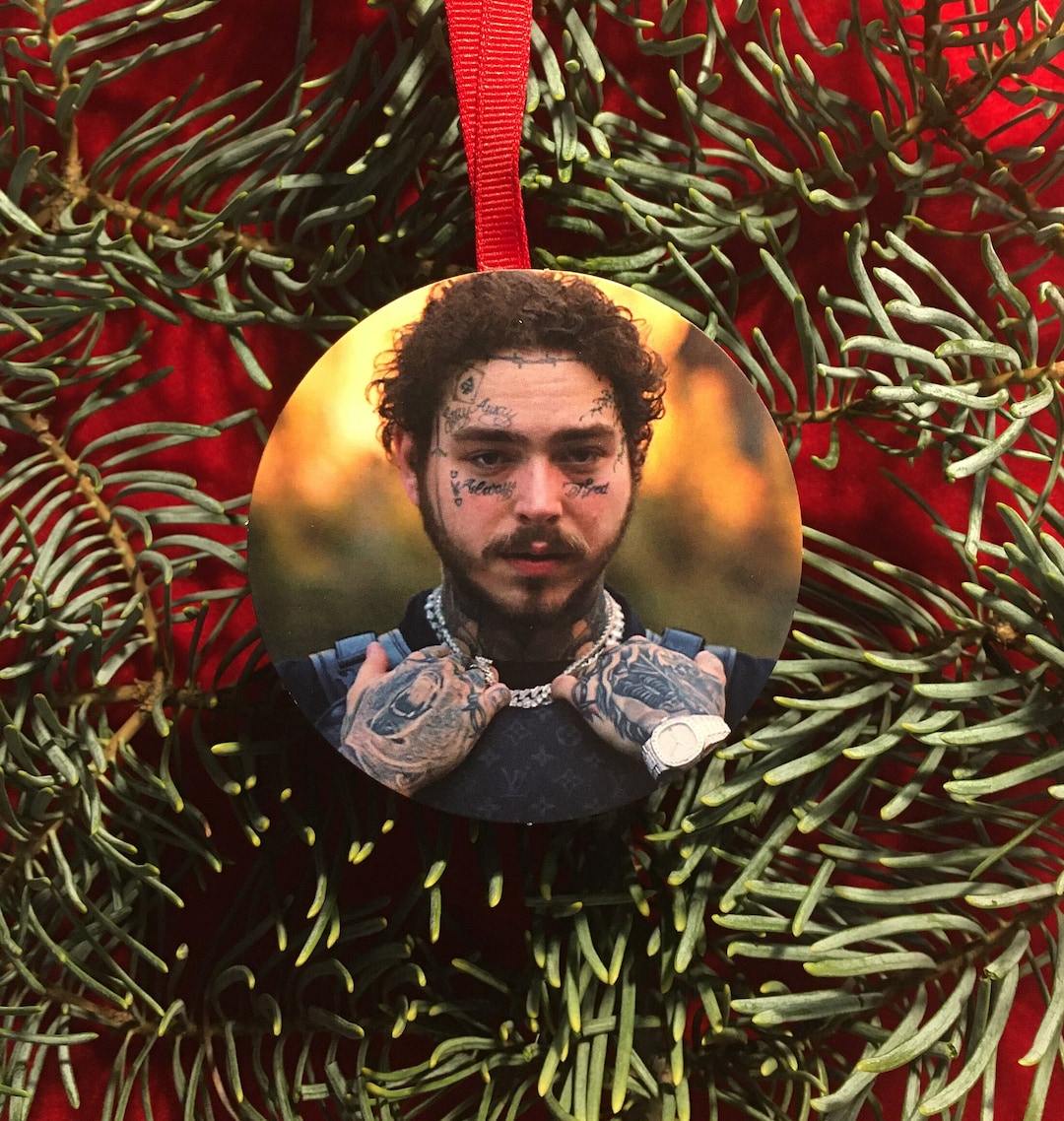 Post Malone Christmas Tree Ornament Holiday Party Gift Exchange - Etsy