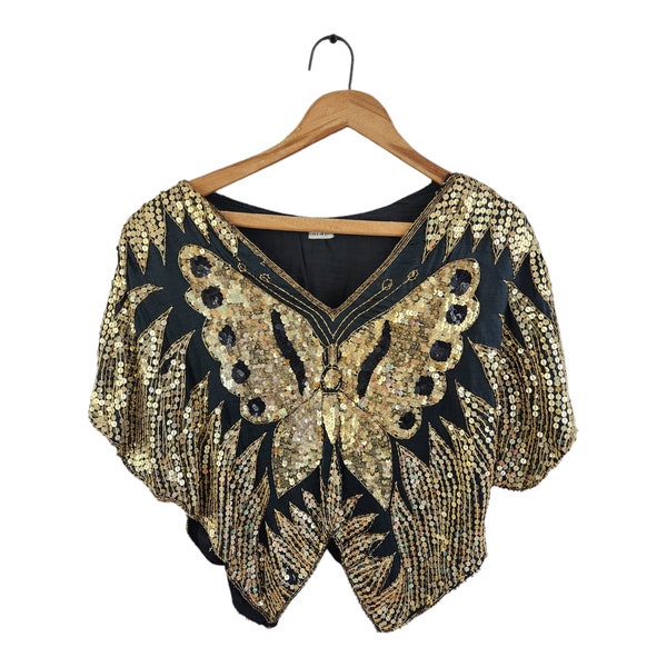 Butterfly Sequin Top - Etsy