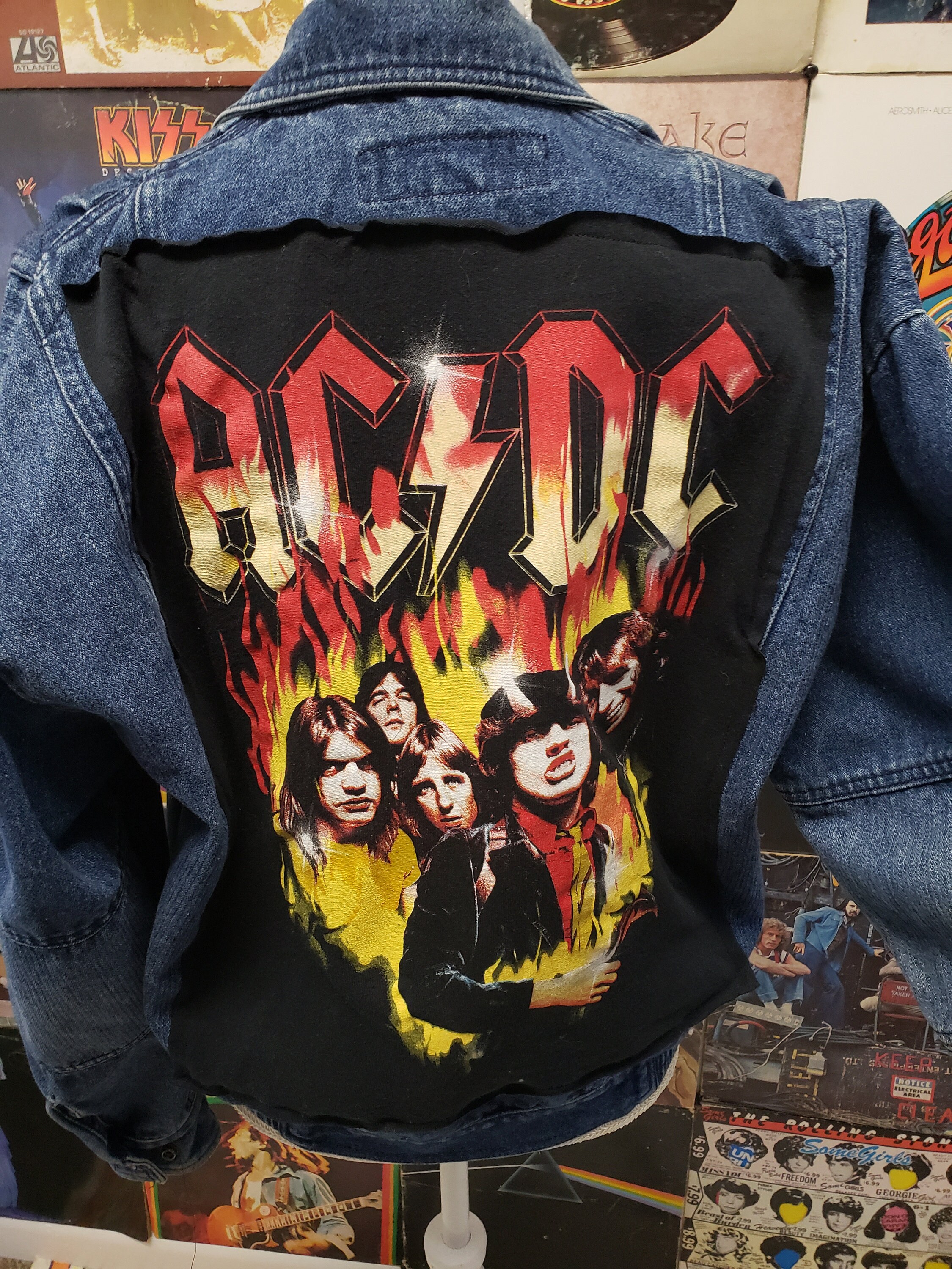 Vintage 80s Rock Band Denim Jacket | Reworked Band Tee, Rock N Roll ...
