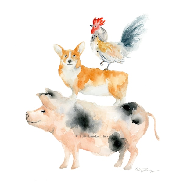 Farm Animals Stack - Etsy