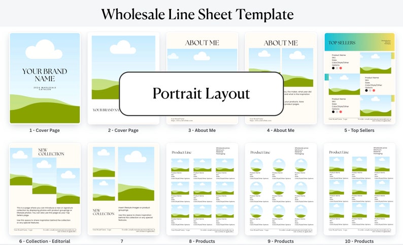 Wholesale Line Sheet / Catalog Template, Editable Canva Wholesale ...