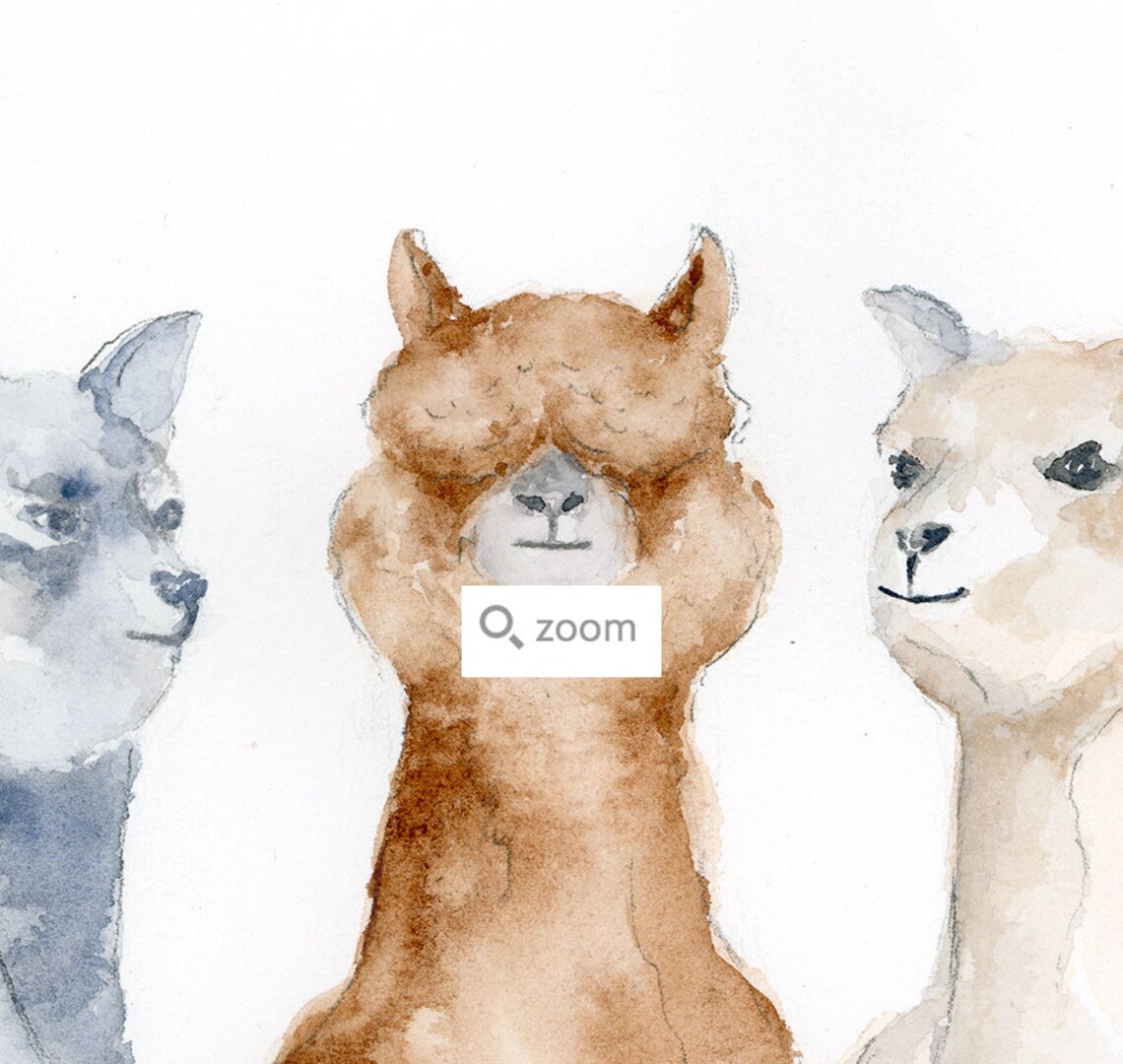 United Colors of Alpacas Watercolor Art Print / Farm Animals - Etsy