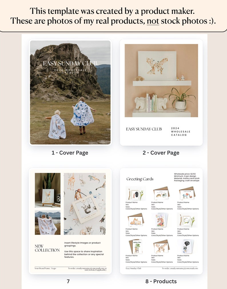 Wholesale Line Sheet / Catalog Template, Editable Canva Wholesale ...