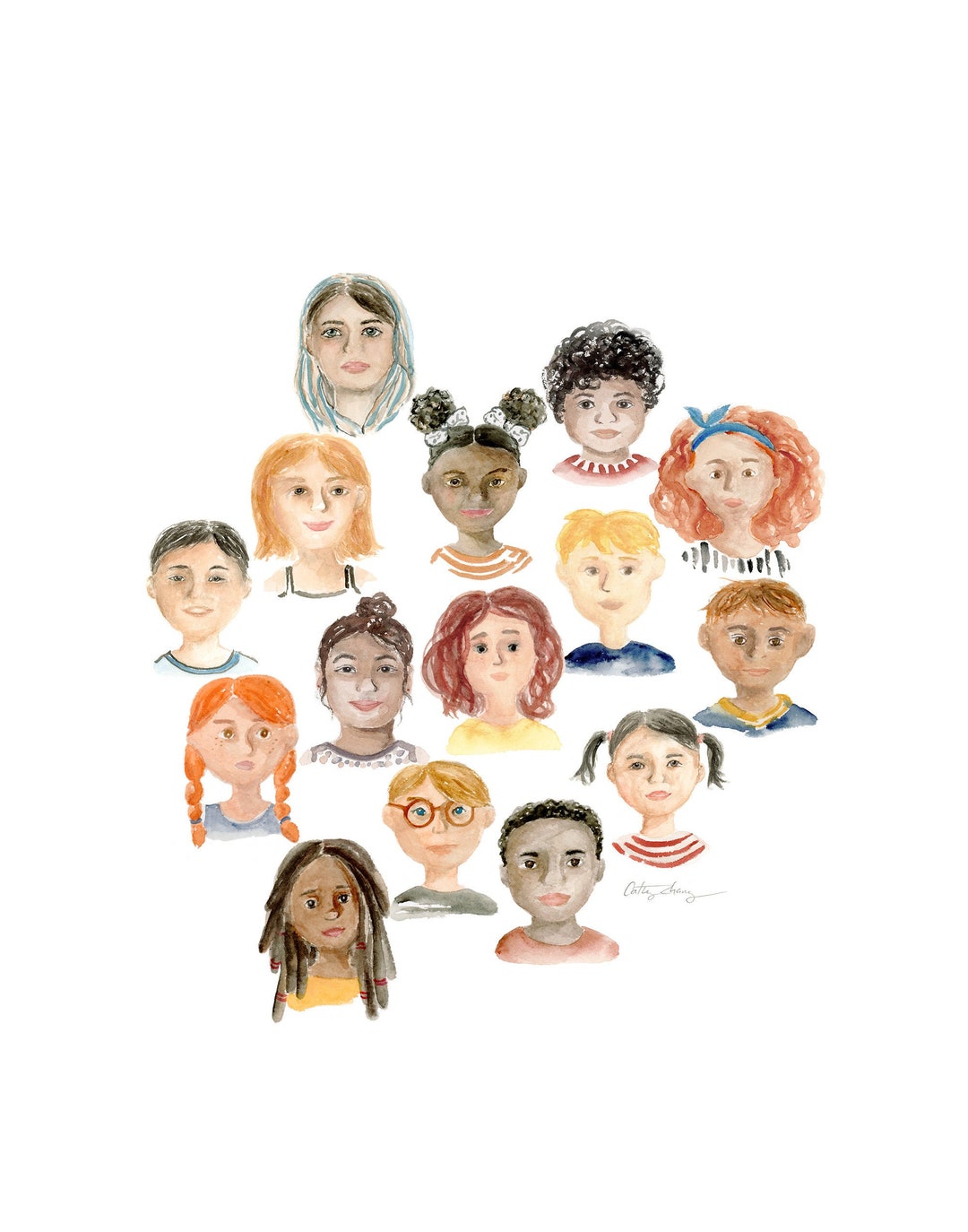 Children Diversity Art Print for Kids Room Playroom - Etsy