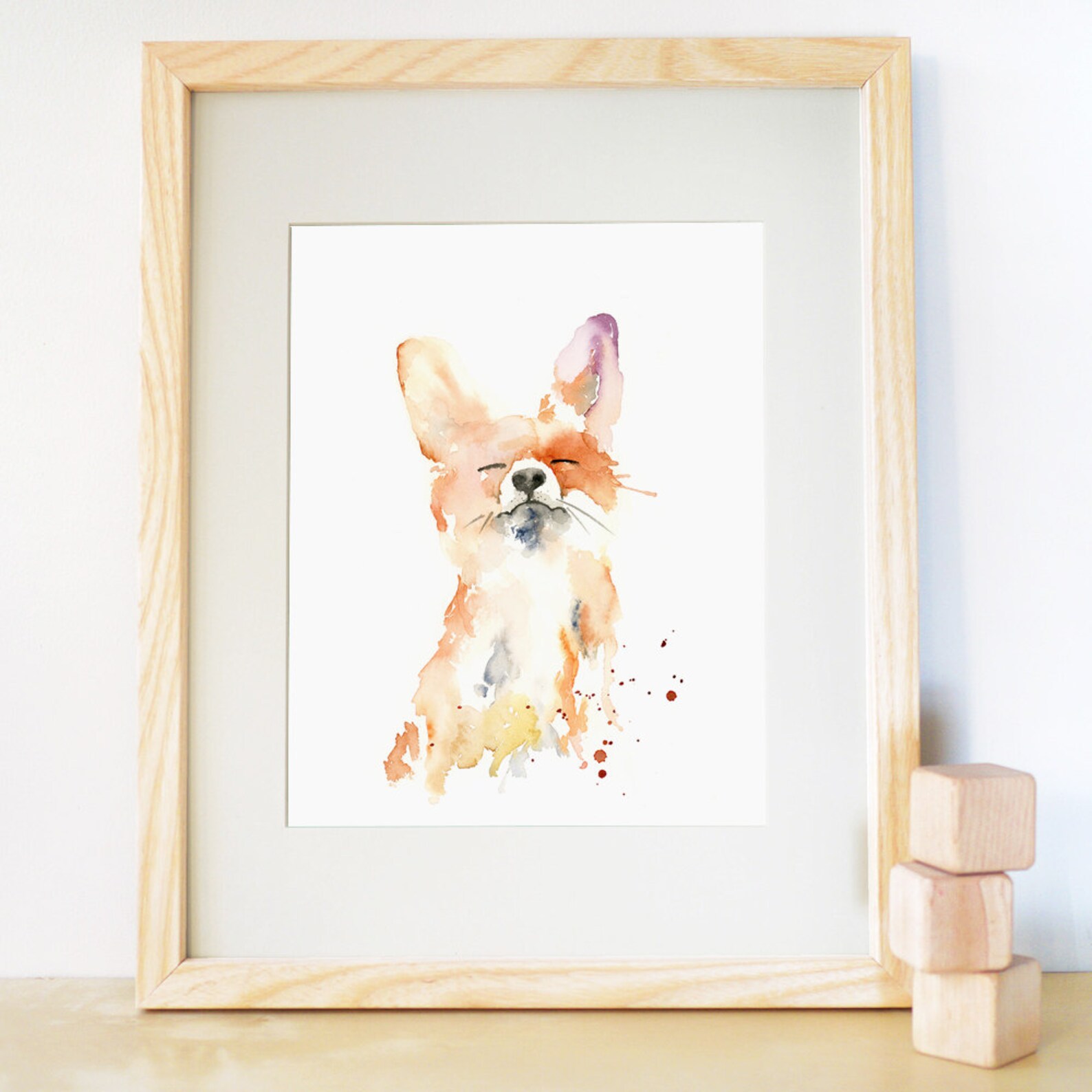 Proud Fox Watercolor Fine Art Print Modern Wild Animal Art - Etsy