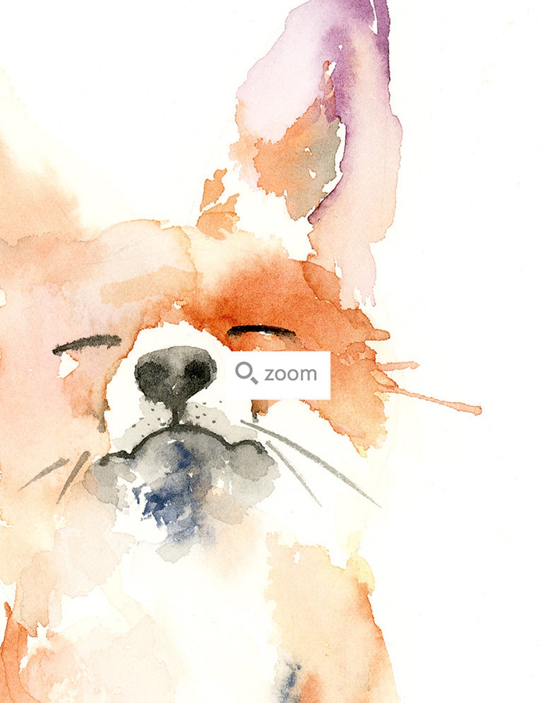 Proud Fox Watercolor Fine Art Print - Modern Wild Animal Art ...