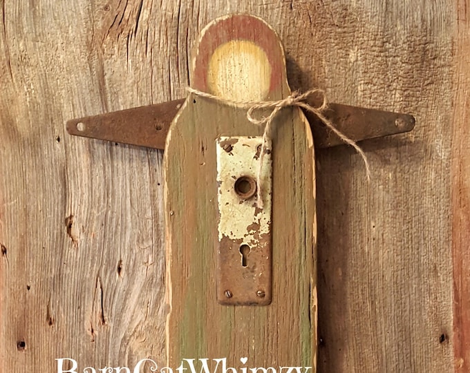 Primitive Barn Wood Angel / Folk Art Angel / Strong Women in History ...