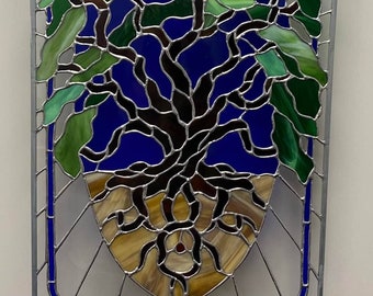 Oak Tree Stained Glass - Etsy