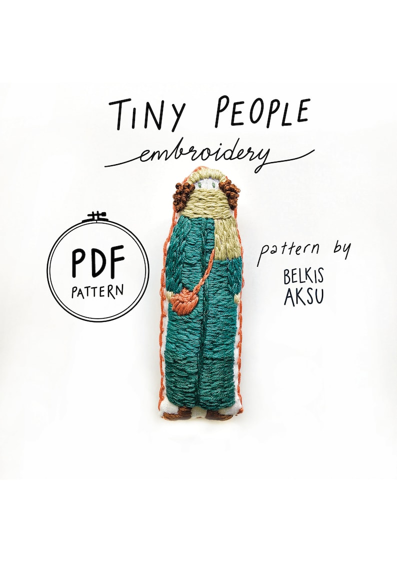 Modern Embroidery Pattern, Doll Embroidery Design, Beginner Hand ...