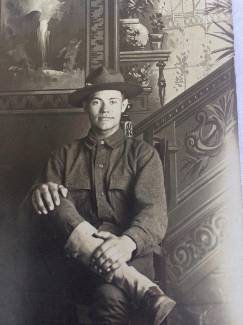 Antique Cabinet Photo of World War 1 Doughboy 1914-1918 - Etsy