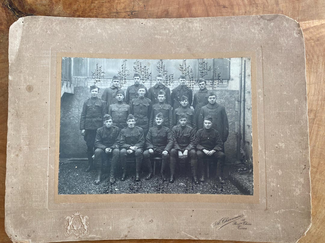Original WW1 Studio Portrait US Soldiers in France With Names - Etsy