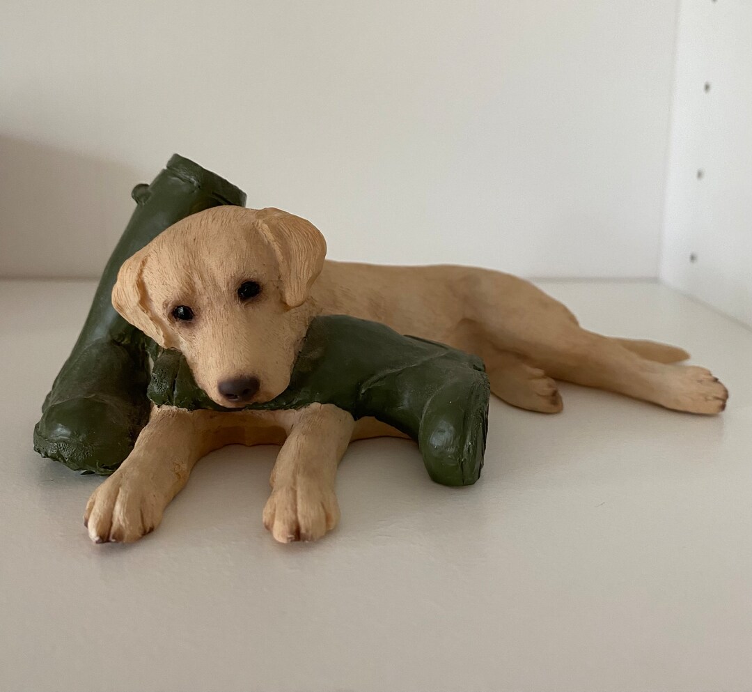Dromara Fine Arts Yellow Labrador With Wellies - Etsy