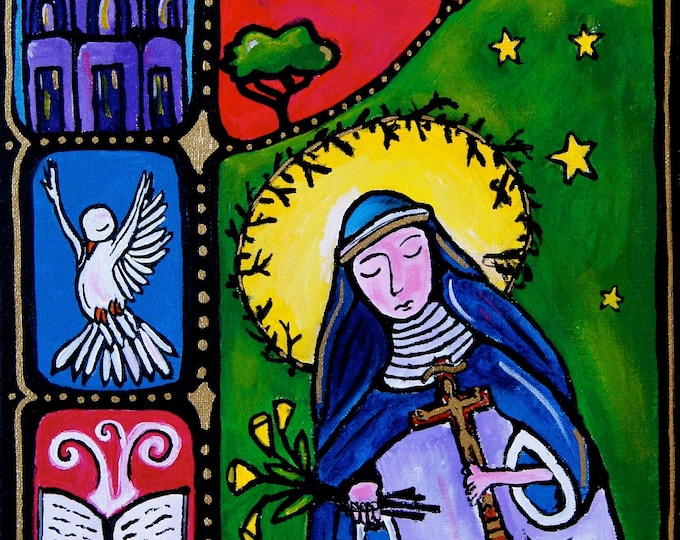Saint Patrick of Armagh Art Print Dancing Monk Series - Etsy