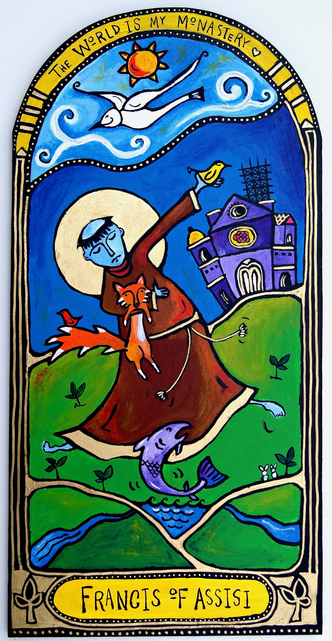 Saint Francis of Assisi, Art Print, Dancing Monk Series - Etsy