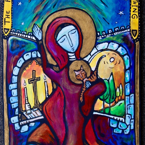 Saint Muirgen of Lough Neagh Art Print Dancing Monk Series - Etsy