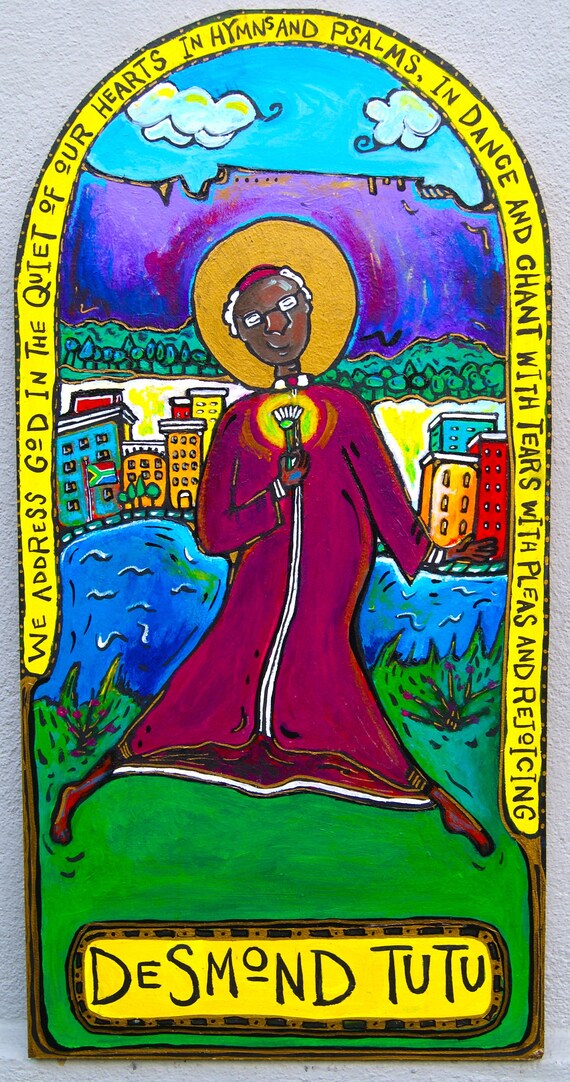 Archbishop Desmond Tutu Art Print Dancing Monk Series - Etsy