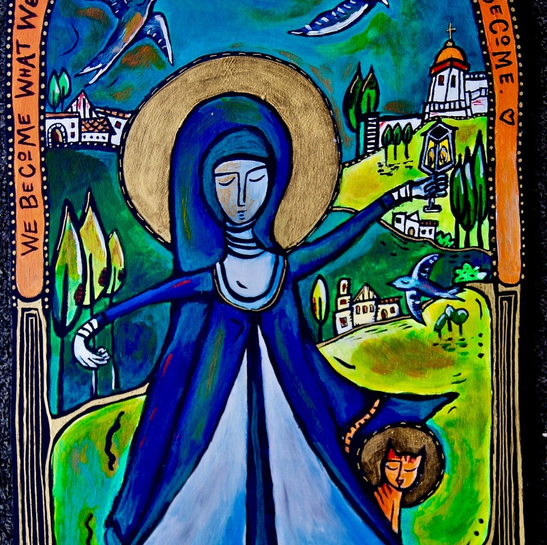 Saint Clare of Assisi, Art Print, Dancing Monk Series - Etsy
