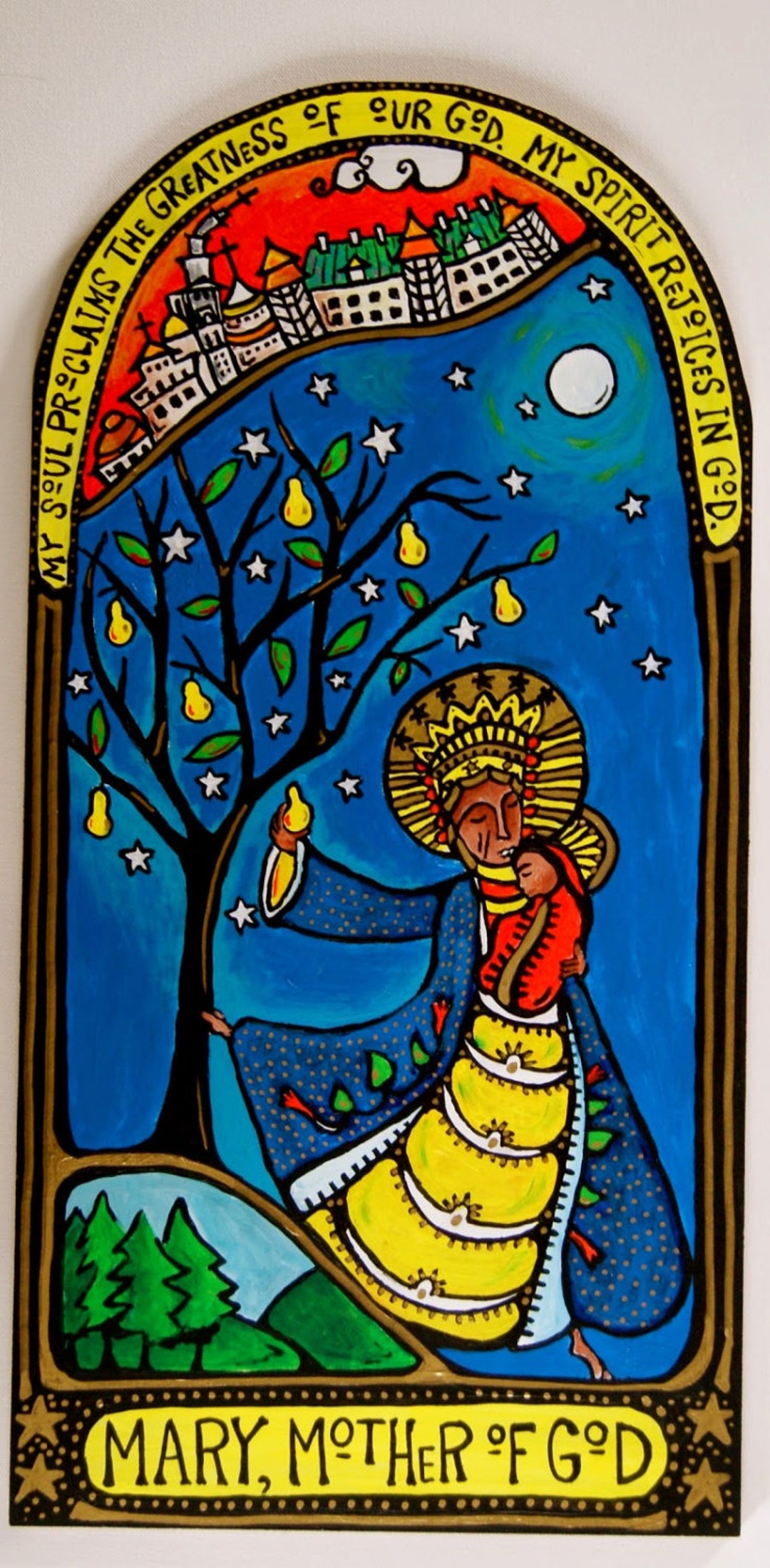Mary, Mother of God, Art Print, Dancing Monk Series - Etsy