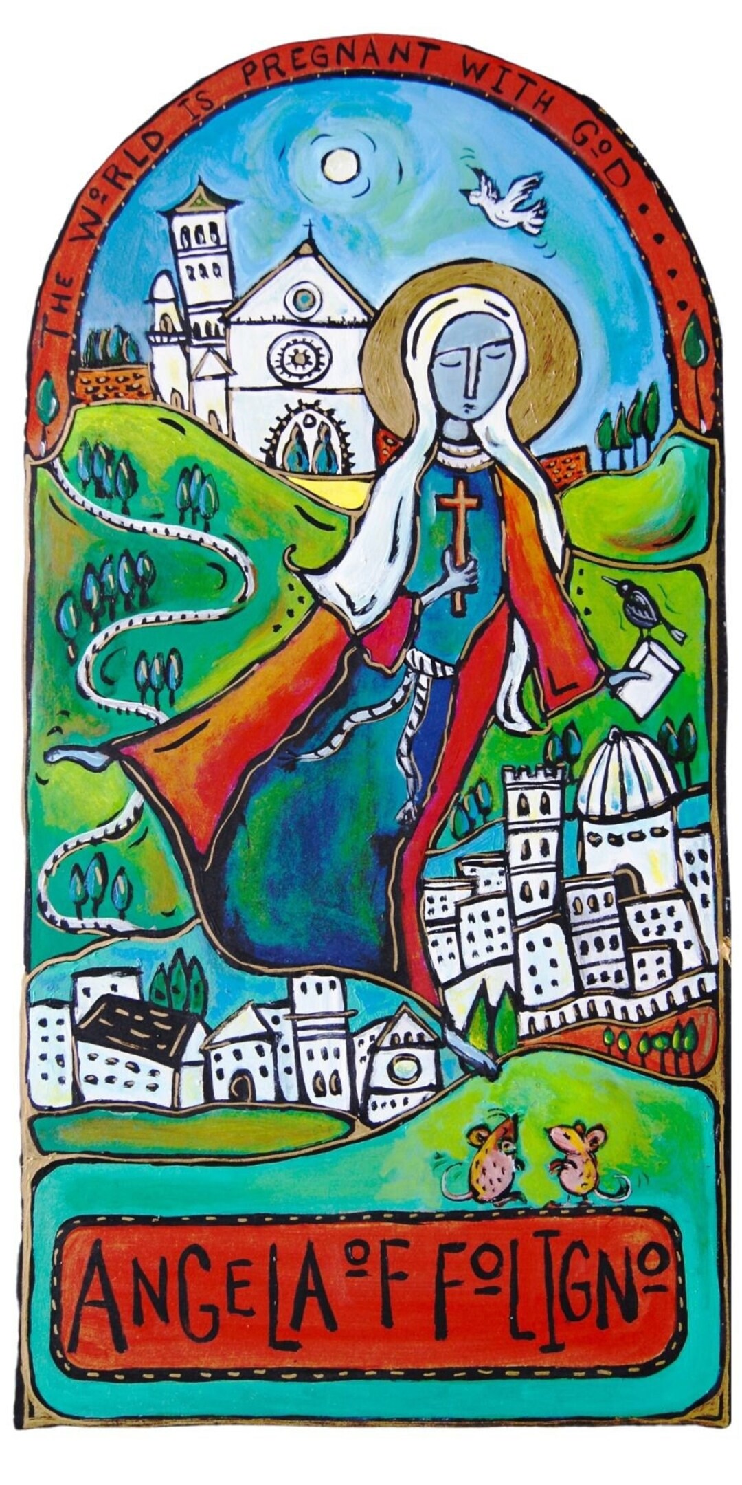 Angela of Foligno, Art Print, Dancing Monk Series - Etsy